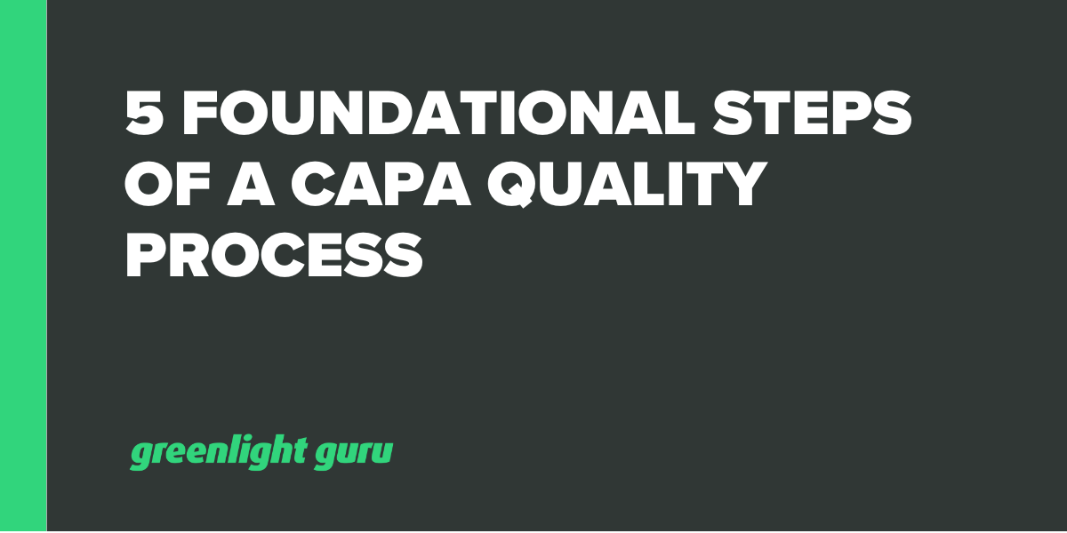 CAPA Quality Process: 5 Foundational Steps